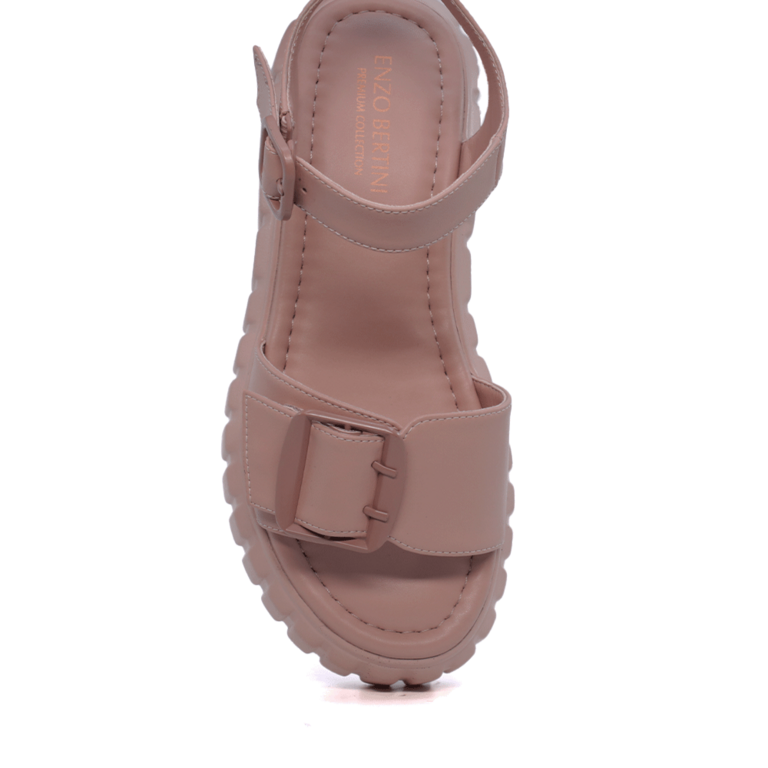 Enzo Bertini Sandale femei Enzo Bertini roz din piele 1397DS1211RO ...