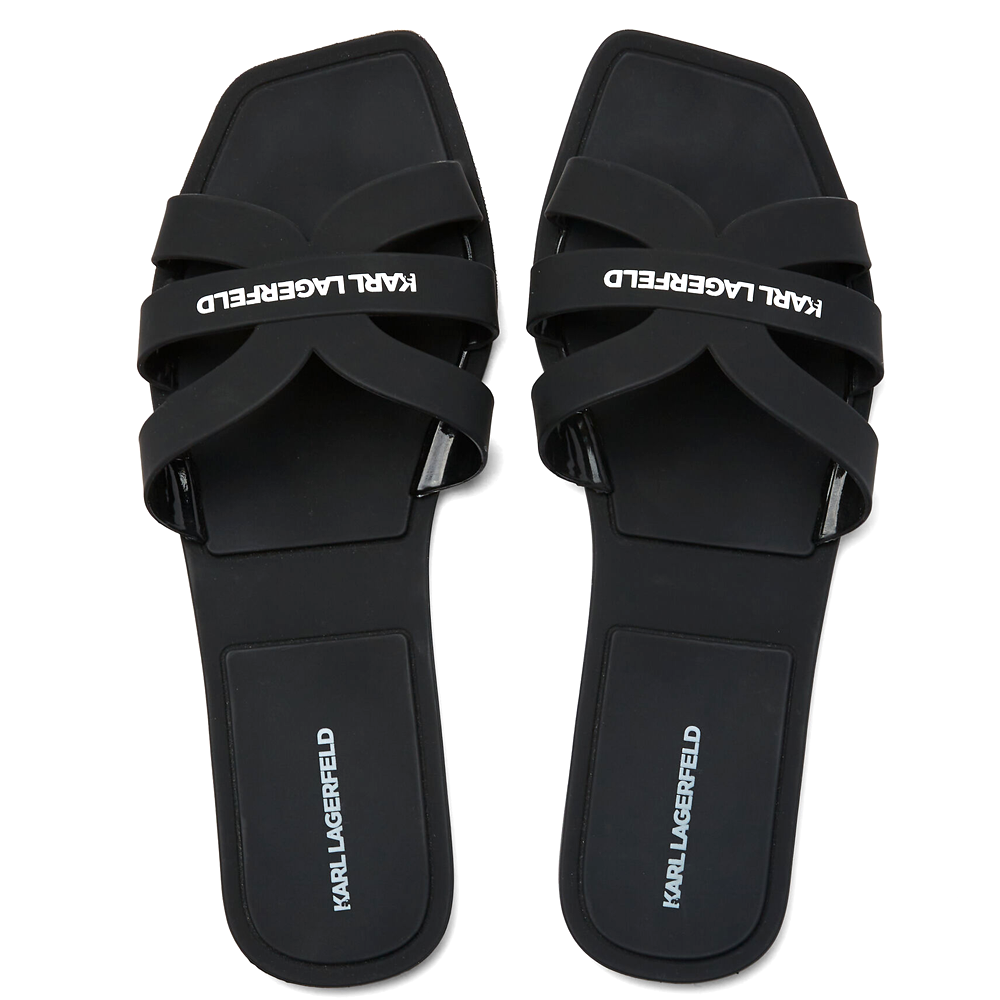 KARL LAGERFELD Saboți femei Karl Lagerfeld Jelly IV Matt Slide negri ...