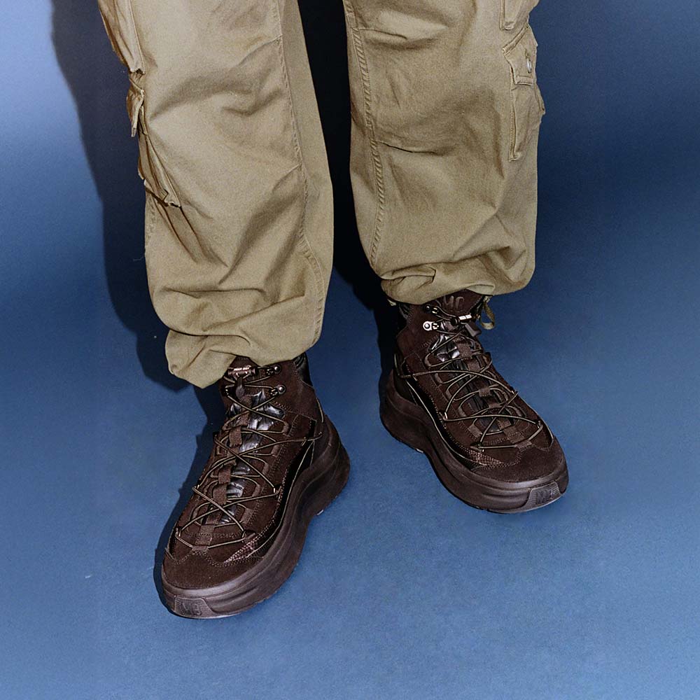 Moon Boot Ghete bărbați Moon Boot Moon 247 Xlace Mid negri din piele 2880BG2490030VN, ghete ...